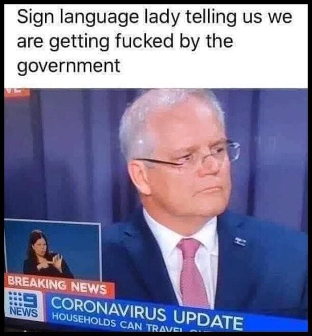 Sign language lady telling us we are getting fucked by the government ...