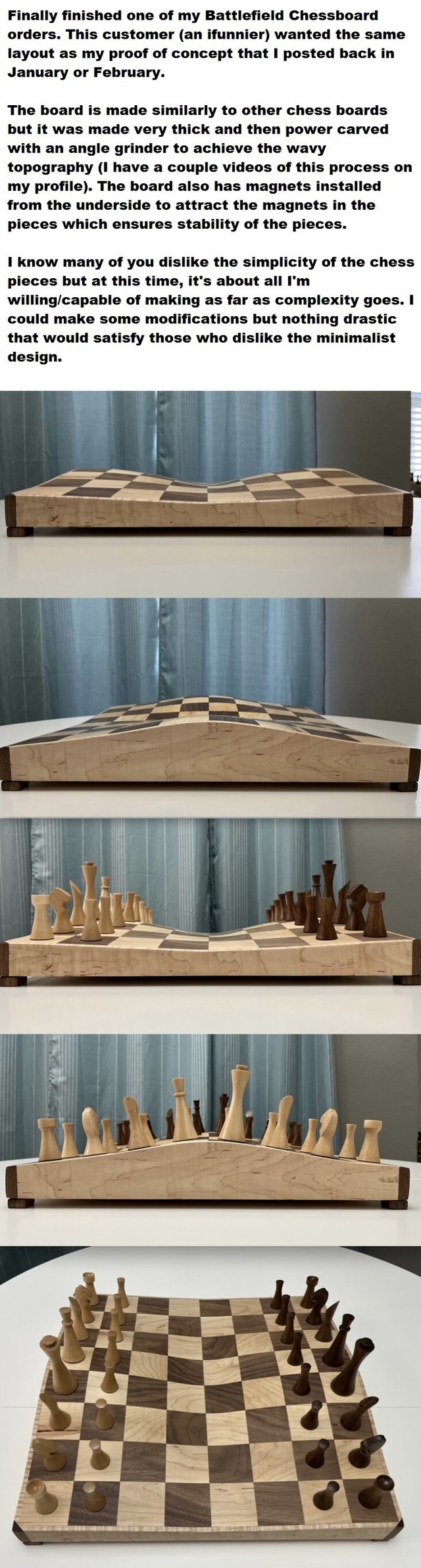 Finally finished one of my Battlefield Chessboard orders. This customer ...