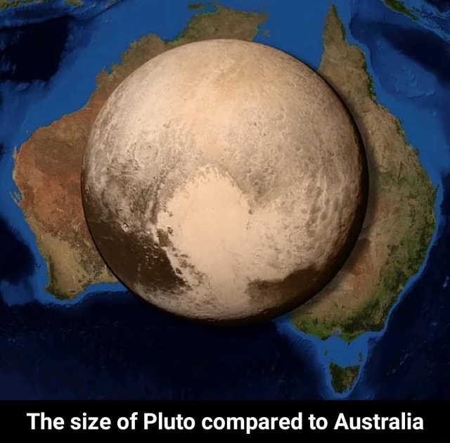 The size of Pluto compared to Australia - The size of Pluto compared to ...