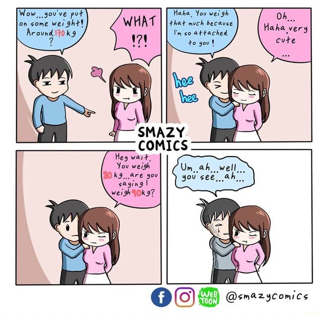 Waha, You welgh that much because attached Wow,, .you've put on some wei ght! kg You weigh WOkK9 ...