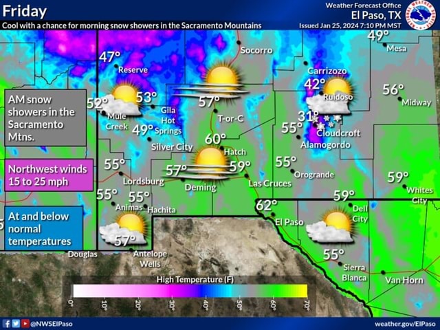 Weather Forecast Office Friday EIPaso, TX Coo! with a chance for ...