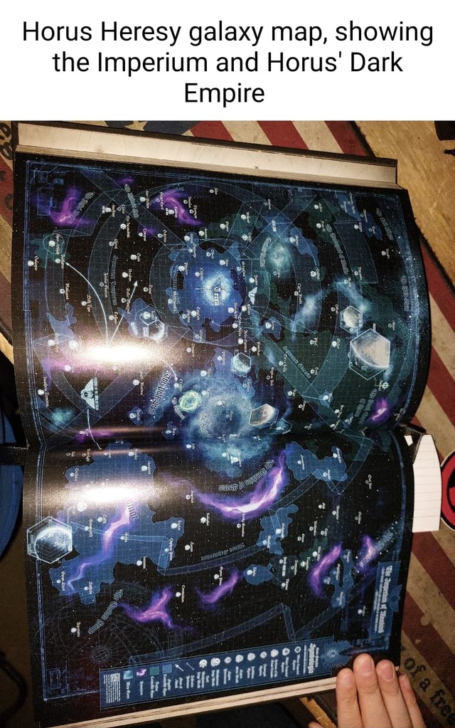 Horus Heresy galaxy map, showing the Imperium and Horus' Dark Empire ...