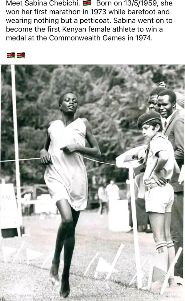 Meet Sabina Chebichi. Born on she won her first marathon in 1973 while ...