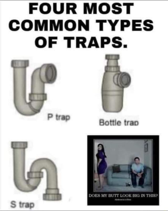 FOUR MOST COMMON TYPES OF TRAPS. Bottle trap ln, BOES MY BUTT LOOK BIG ... FOUR MOST COMMON TYPES OF TRAPS. Bottle trap ln, BOES MY BUTT LOOK BIG ...