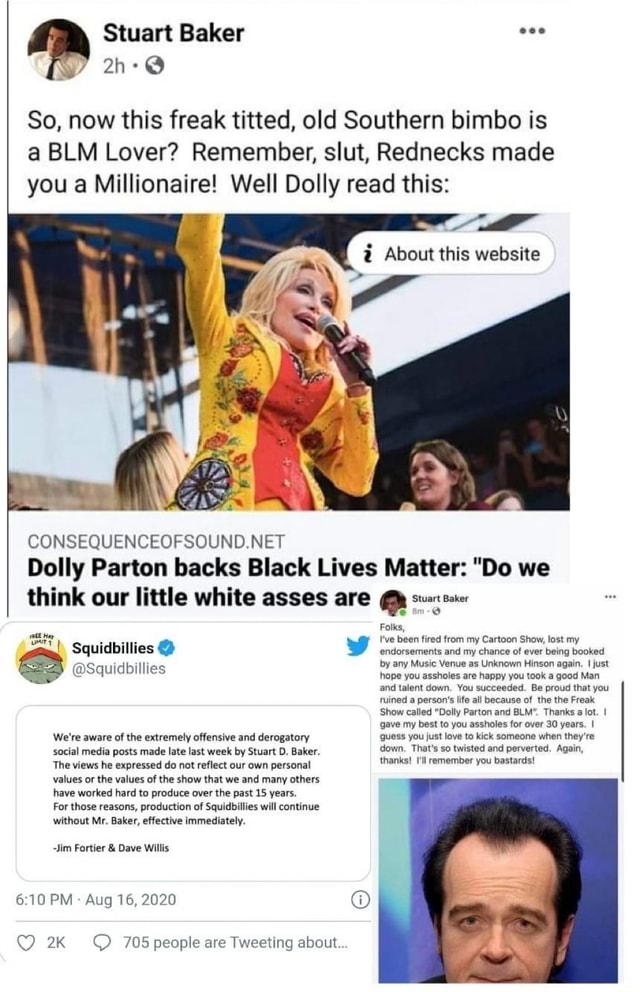 Stuart Baker So, now this freak titted, old Southern bimbo is a BLM ...