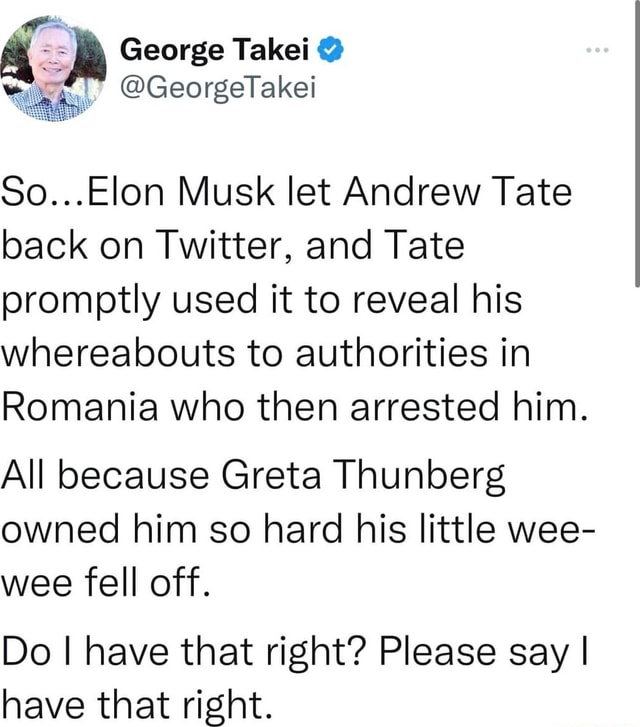 So...Elon Musk let Andrew Tate back on Twitter, and Tate promptly used ...