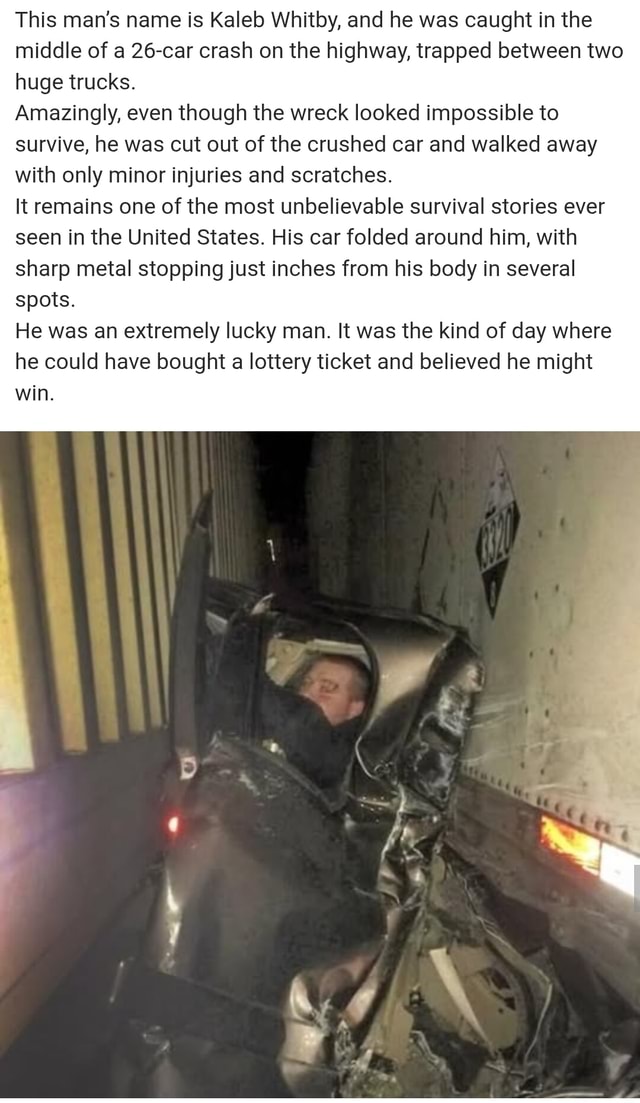 This man's name is Kaleb Whitby, and he was caught in the middle of a ...