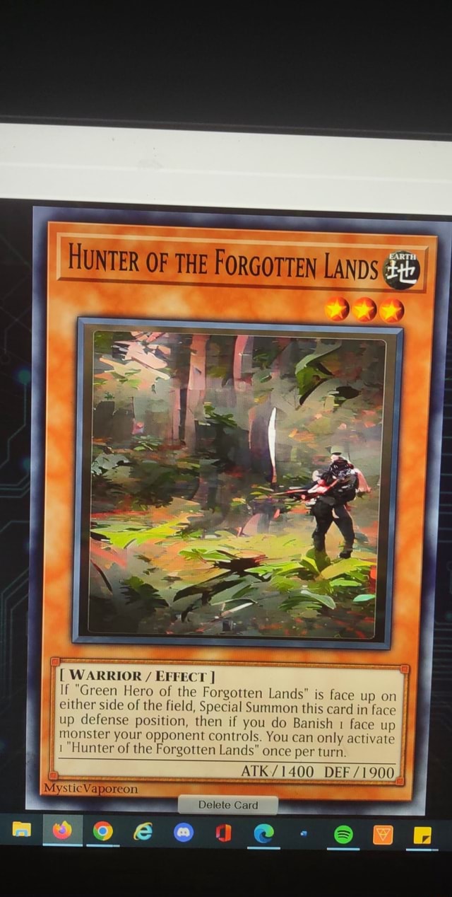 HUNTER OF THE FORGOTTEN LANDS WARRIOR / EFFECT ] If "Green Hero of the ...