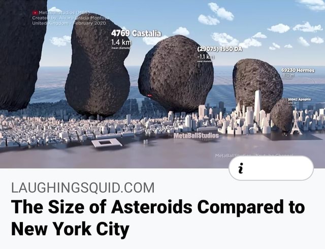 4769 Castalia, (29075) Hermes The Size of Asteroids Compared to New ...