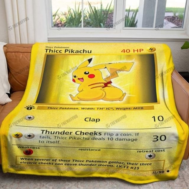 Thice Pokemon Thicc Pikachu Clap Thunder Cheeks Alip coin. IF Plkachu ...