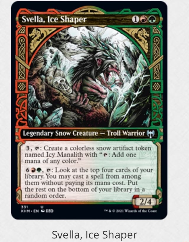 Svella, Ice Shaper Legendary Snow Creature Troll Warrior 3, : Create a ...