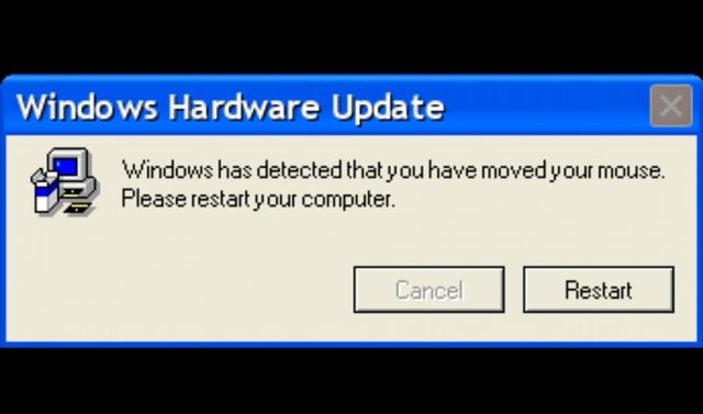 Windows Hardware Update I Windows has detected that you have moved your ...