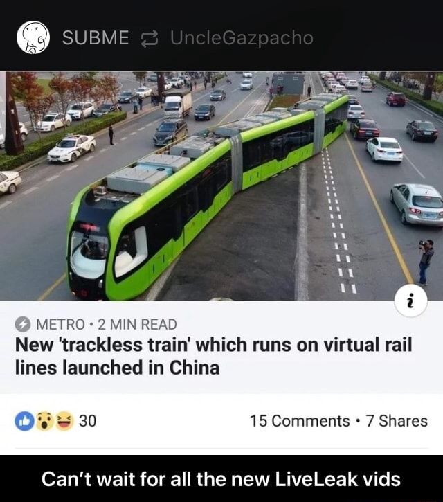 New 'trackless train” which runs on virtual rail lines launched in ...