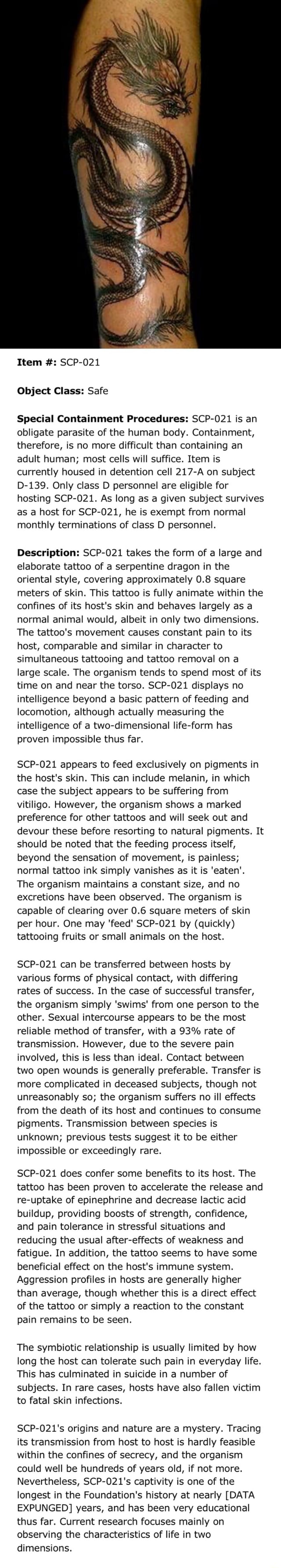 Item SCP-021 Object Class: Safe Special Containment Procedures: SCP-021 ...