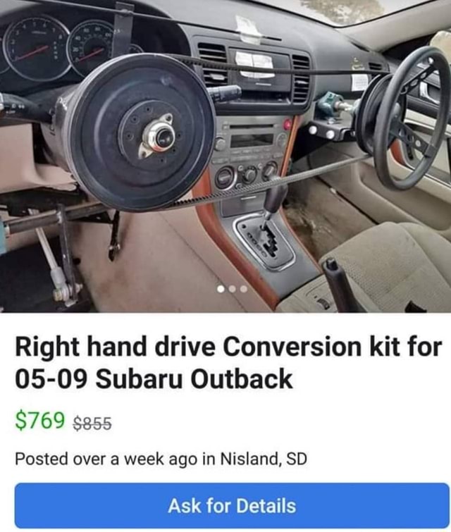Right hand drive Conversion kit for 05-09 Subaru Outback $769 3355 ...