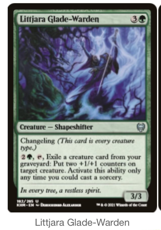 Littjara Glade-Warden Creature Shapeshifter Changeling (This card is ...