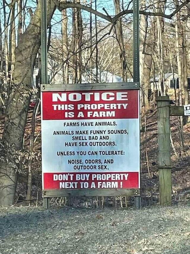 SSS THIS PROPERTY IS FARM FARMS HAVE ANIMALS. ANIMALS MAKE FUNNY SOUNDS ...