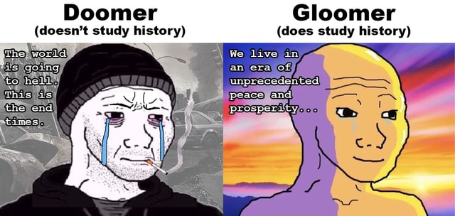 Doomer Gloomer (doesn't study history) (does study history) The world ...
