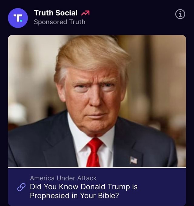 Truth Social Sponsored Truth America Under Attack Did You Know Donald ...