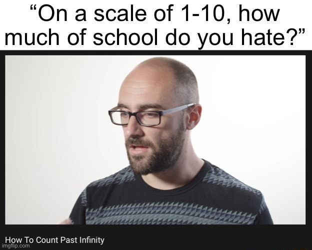 "On a scale of 1-10, how much of school do you hate?" How To Count Past ...