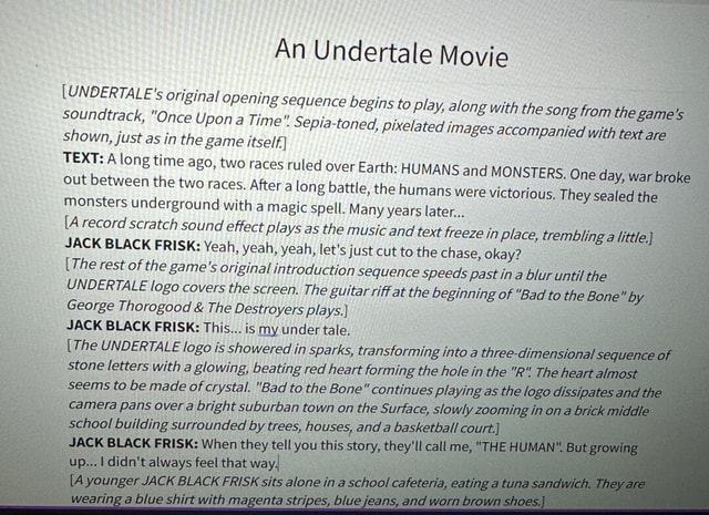 An Undertale Movie (UNDERTALE's original opening sequence begins to ...