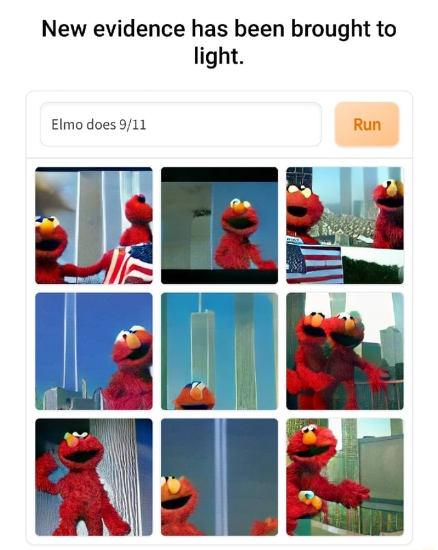 New evidence has been brought to light. Elmo does Run - iFunny