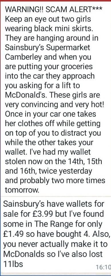WARNING!! SCAM ALERT*** Keep an eye out two girls wearing black mini ...