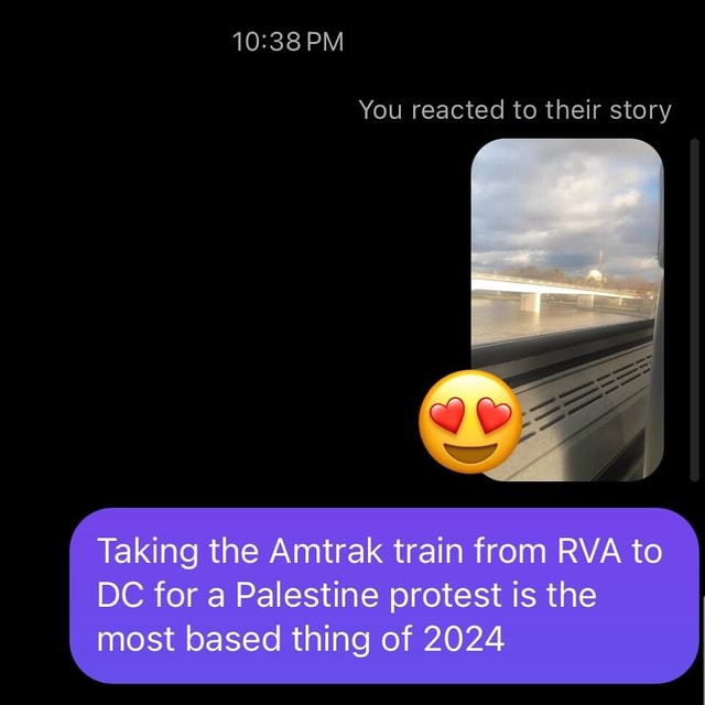 🚆 🍉 - PM You reacted to their story Taking the Amtrak train from RVA to ...
