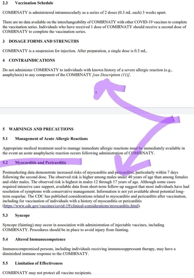 2.3 Vaccination Schedule COMIRNATY is administered intramuscularly as a ...