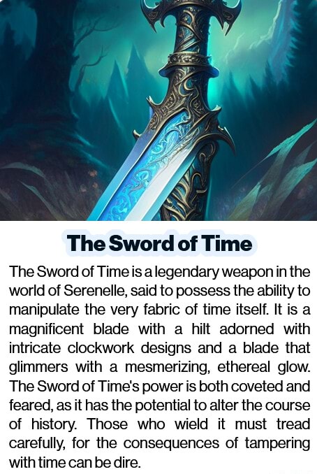 The Sword of Time The Sword of Time is legendary weapon in the world of ...