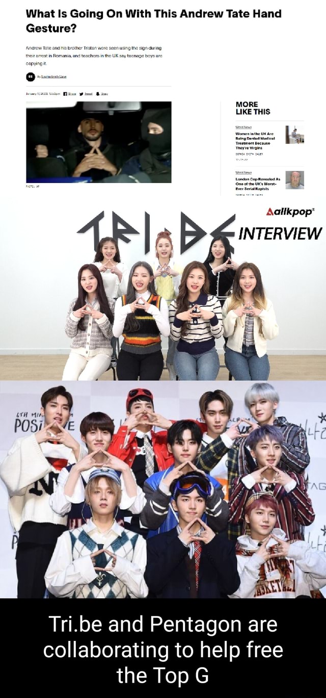 What Is Going On With This Andrew Tate Hand Gesture? in MORE LIKE THIS INTERVIEW Tri.be and ...