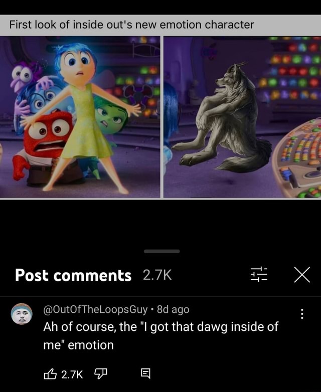 First look of inside out's new emotion character Post comments 2.7K ...