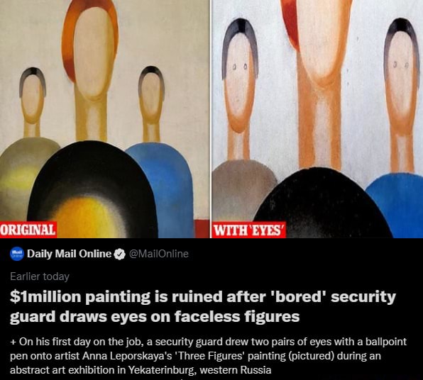 ORIGINAL Daily Mail Online $im painting is ruined after 'bored ...