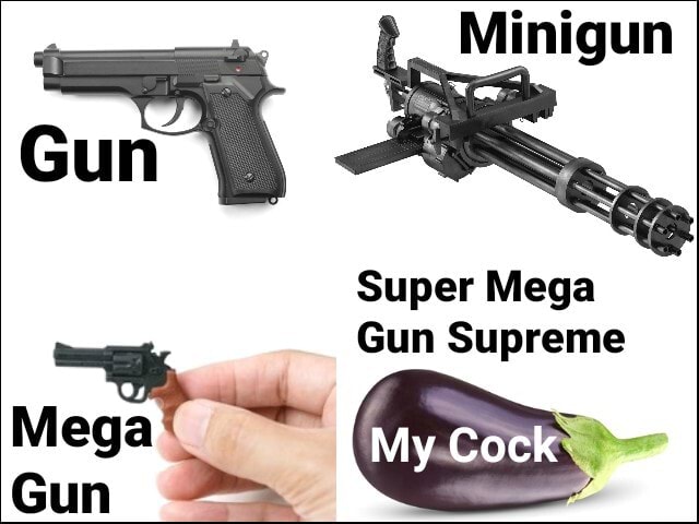 M ini Gun Super Mega Gun Supreme Meg Gun > - iFunny