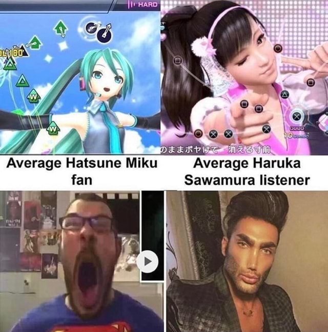 Average Hatsune Miku Average Haruka fan Sawamura listener - iFunny