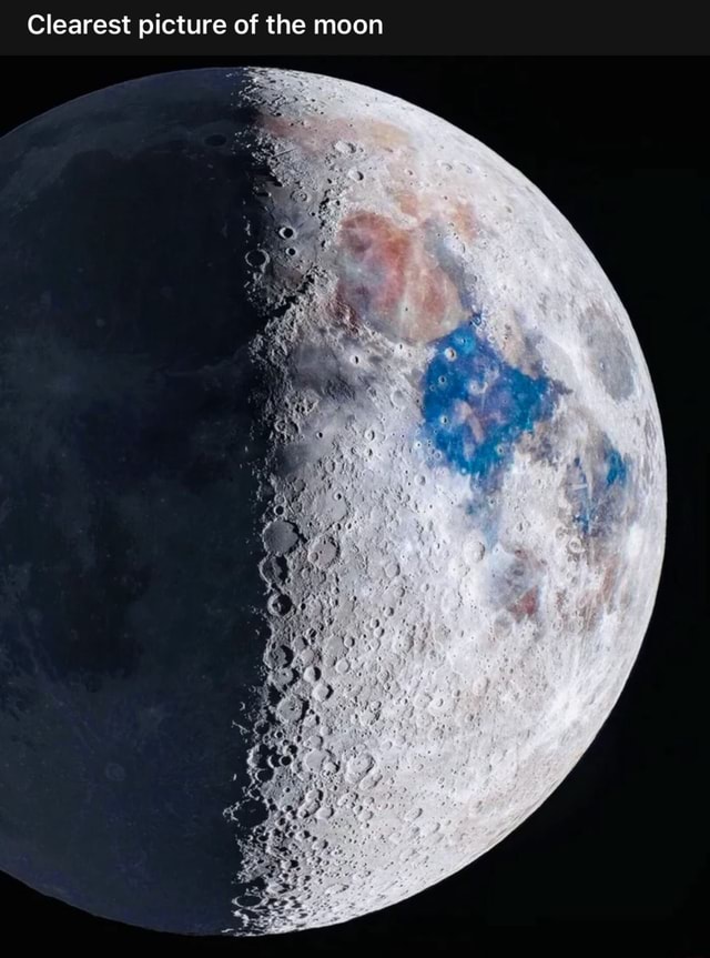 Clearest picture of the moon - iFunny