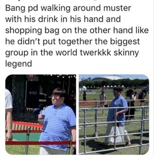 Bang pd walking around muster with his drink in his hand and shopping ...