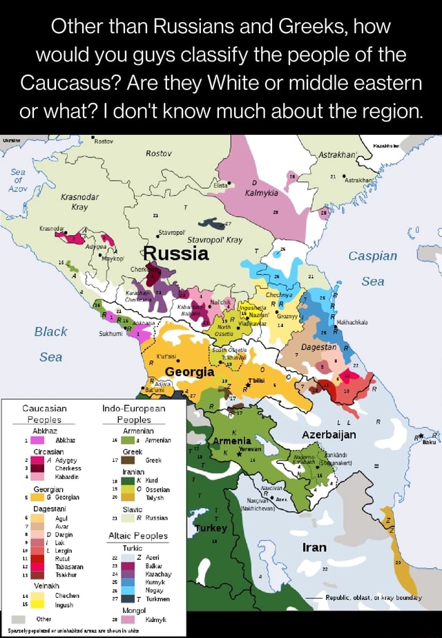Other than Russians and Greeks, how would you guys classify the people ...