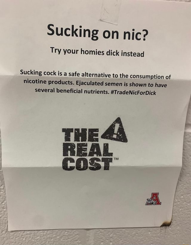 Sucking On Nic Try Your Homies Dick Instead Sucking Cock Is A Safe