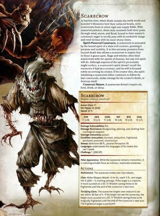SCARECROW At harvest time, when death revisits the twilit world and ...