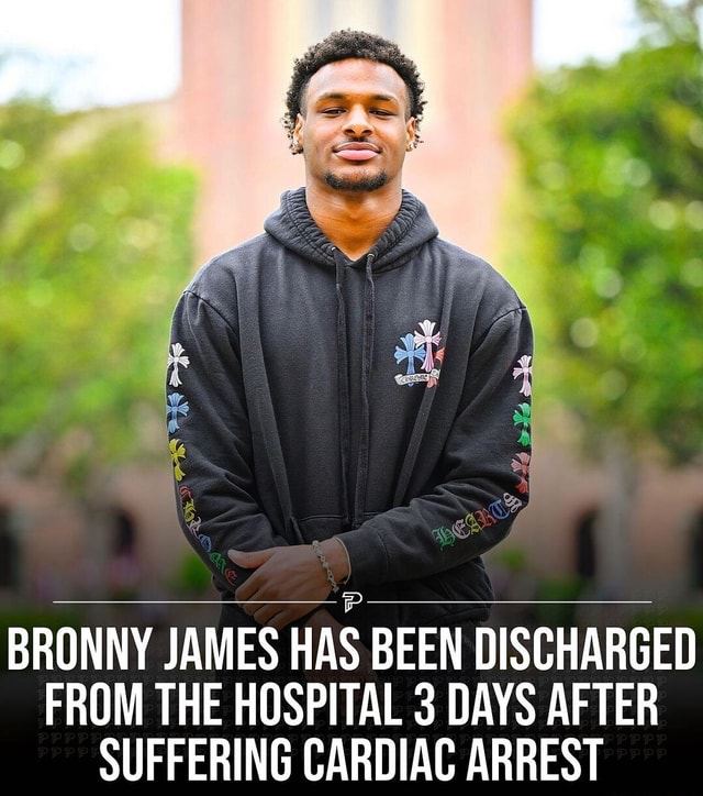 Bronny James has been officially discharged from Cedars-Sinai Medical Center in Los Angeles 3 ...