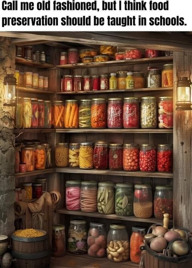 Call me old fashioned, but I think food preservation should be taught ...