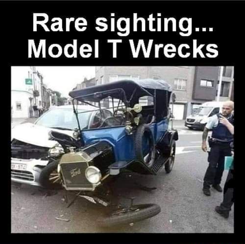 I thought the T Wrecks went extinct. - Rare sighting... Model T Wrecks ...