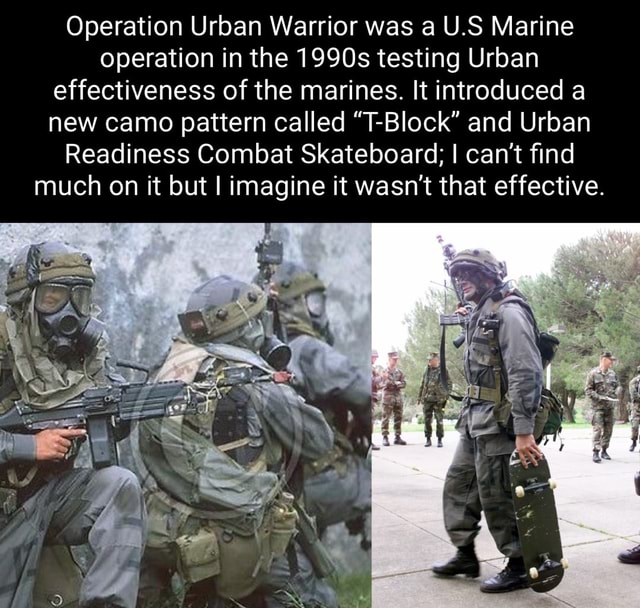Operation Urban Warrior was a U.S Marine operation in the 1990s testing ...