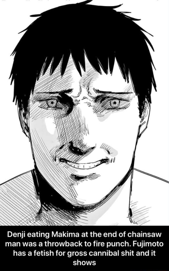 Den eating Makima at the end of chainsaw man was a throwback to fire ...