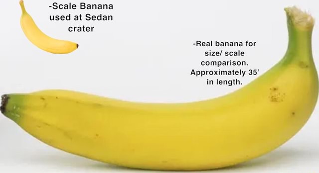 -Scale Banana used at Sedan crater -Real banana for size/ scale ...