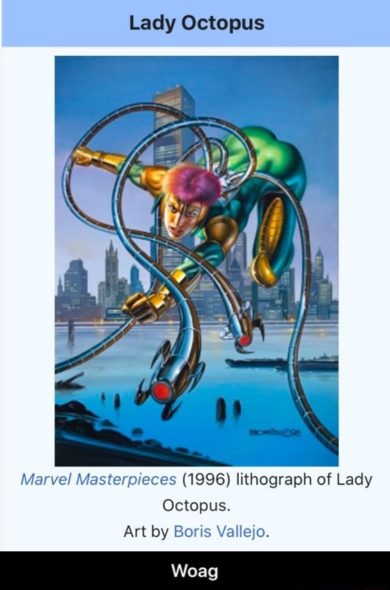 Lady Octopus Marvel Masterpieces (1996) lithograph of Lady Octopus. Art ...