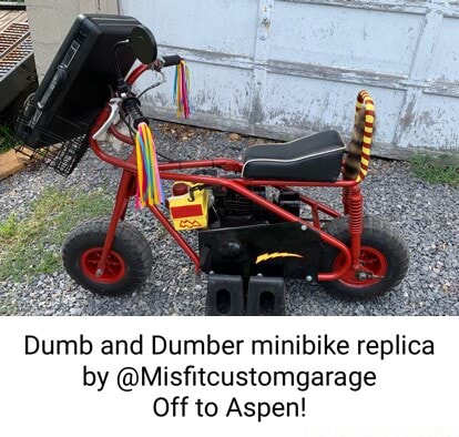 Dumb and Dumber minibike replica by @Misfitcustomgarage Off to Aspen ...