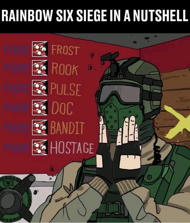 RAINBOW SIX SIEGE IN NUTSHELL FROST ROOK PULSE DOC HOSTA - iFunny