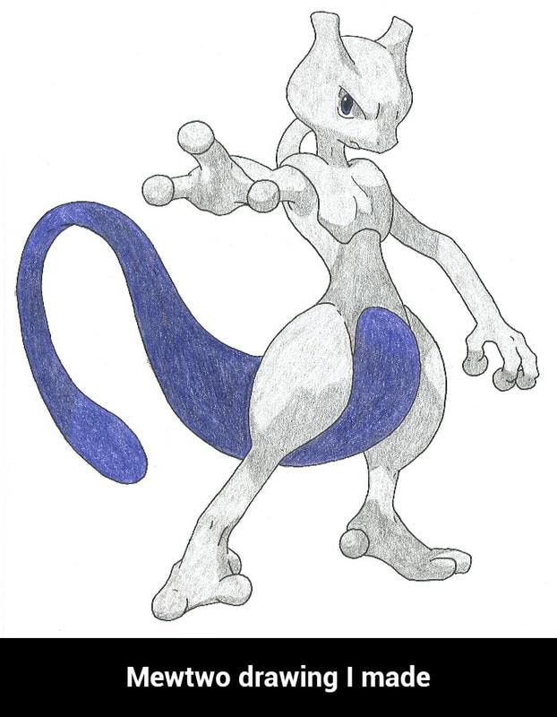 Mewtwo drawing I made - Mewtwo drawing I made - )